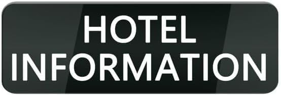 Acrylic Plastic Signs 3x10 Inch Hotel Information Sign For Front Door ...