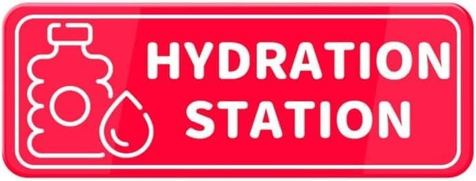 Acrylic Plastic Signs 3x10 Inch Hydration Station Sign Self Sign For ...