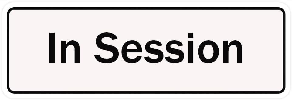 Acrylic Plastic Signs 3x10 Inch In Session Sign For Restaurant Salons ...