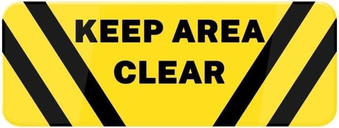 Acrylic Plastic Signs 3x10 Inch Keep Area Clear Sign Stickers Acrylic ...