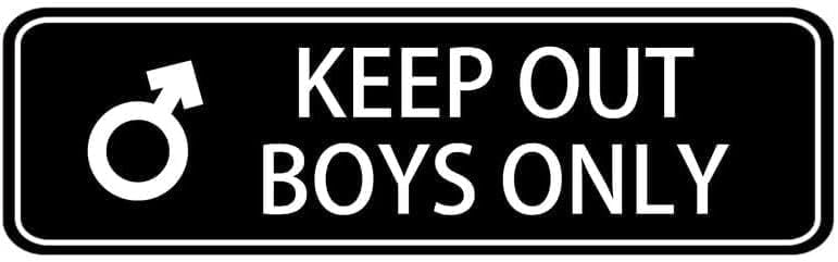 Acrylic Plastic Signs 3x10 Inch Keep Out Boys Only Sign Acrylic Self ...