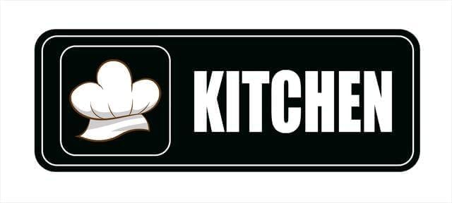 Acrylic Plastic Signs 3x10 Inch Kitchen Graphic Sign For Front Door Or ...