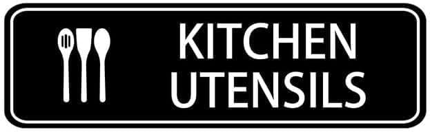 Acrylic Plastic Signs 3x10 Inch Kitchen Utensils Sign Acrylic Plaque ...