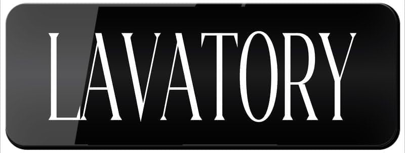 Acrylic Plastic Signs 3x10 Inch Lavatory Sign Self For Home And ...