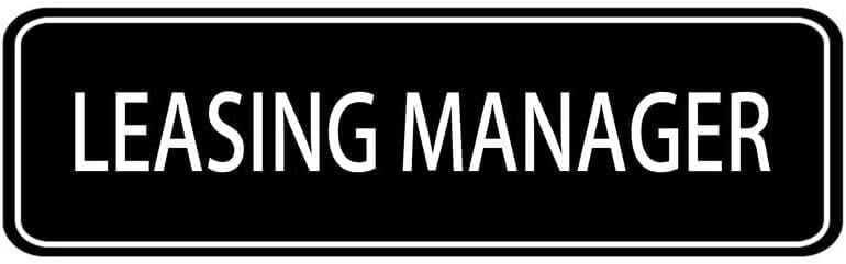 Acrylic Plastic Signs 3x10 Inch Leasing Manager Sign For Unisex Door ...