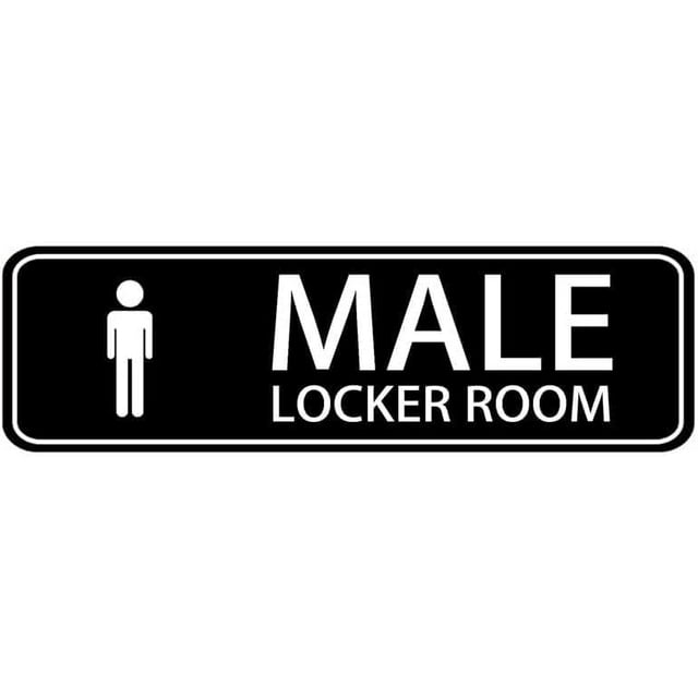Acrylic Plastic Signs 3x10 Inch Male Locker Room Sign For Unisex Door ...