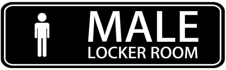 Acrylic Plastic Signs 3x10 Inch Male Locker Room Sign For Unisex Door ...