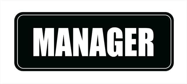 Acrylic Plastic Signs 3x10 Inch Manager Graphic Sign Signs For Front ...