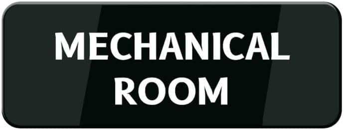 Acrylic Plastic Signs 3x10 Inch Mechanical Room Door Sign Highly ...