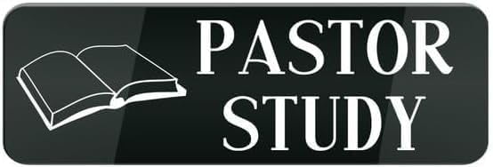 Acrylic Plastic Signs 3x10 Inch Pastor Study Sign For Door Or Wall ...