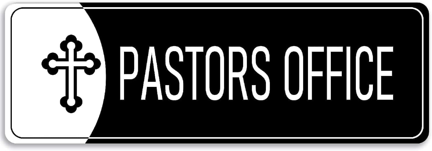Acrylic Plastic Signs 3x10 Inch Pastors Office Sign Acrylic Door Wall ...
