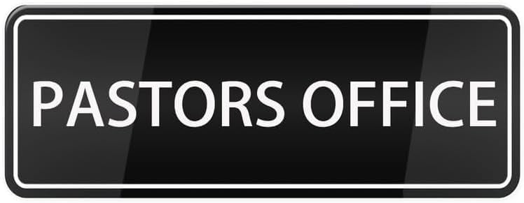 Acrylic Plastic Signs 3x10 Inch Pastors Office Sign For House For Home ...