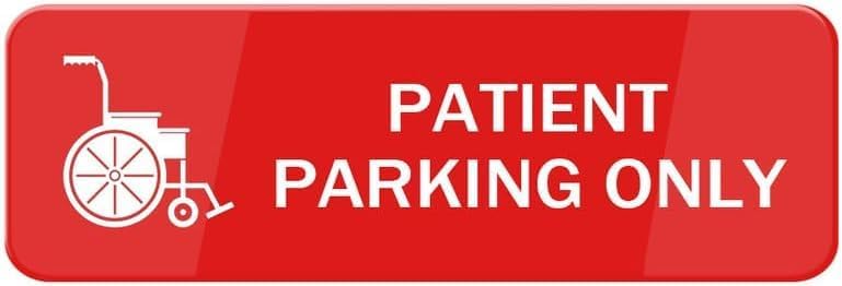 Acrylic Plastic Signs 3x10 Inch Patient Parking Only Sign Acrylic Sign ...