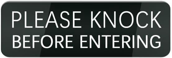 Acrylic Plastic Signs 3x10 Inch Please Knock Before Entering Stylish ...