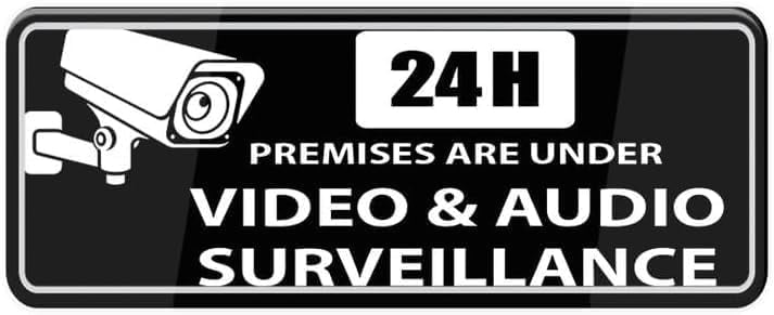 Acrylic Plastic Signs 3x10 Inch Premises Are Under Video & Audio ...
