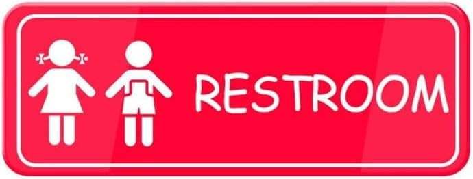 Acrylic Plastic Signs 3x10 Inch Preschool Unisex Girl Boy Restroom ...