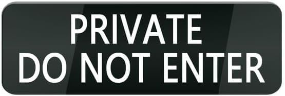 Acrylic Plastic Signs 3x10 Inch Private Do Not Enter Sign For House ...