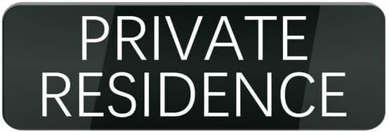 Acrylic Plastic Signs 3x10 Inch Private Residence Sign For House Office ...