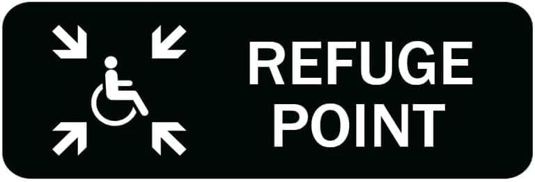 Acrylic Plastic Signs 3x10 Inch Refuge Point Signs Safety Informative ...