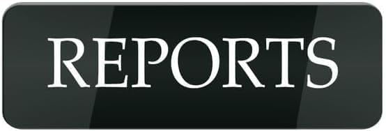 Acrylic Plastic Signs 3x10 Inch Reports Small Rectangular Sign For ...