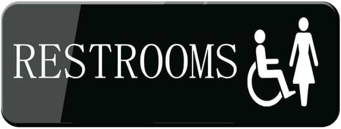 Acrylic Plastic Signs 3x10 Inch Restroom Sign For Office Door Wall ...