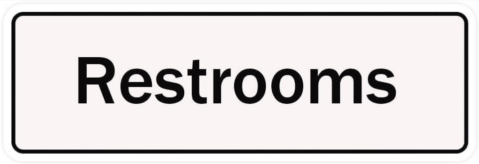 Acrylic Plastic Signs 3x10 Inch Restrooms Sign For Restaurant Salons ...