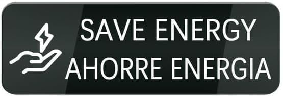Acrylic Plastic Signs 3x10 Inch Save Energy Ahorre Energia Sign For ...