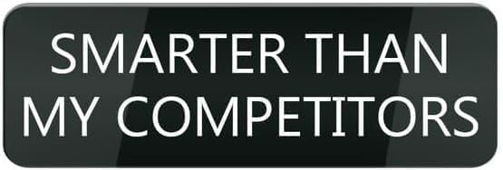 Acrylic Plastic Signs 3x10 Inch Smarter Than My Competitors Sign For ...