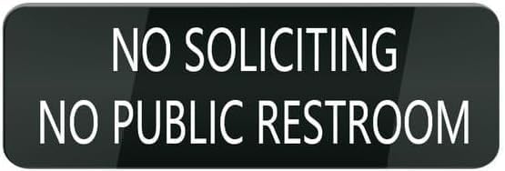 Acrylic Plastic Signs 3x10 Inch No Soliciting No Public Restroom Small ...