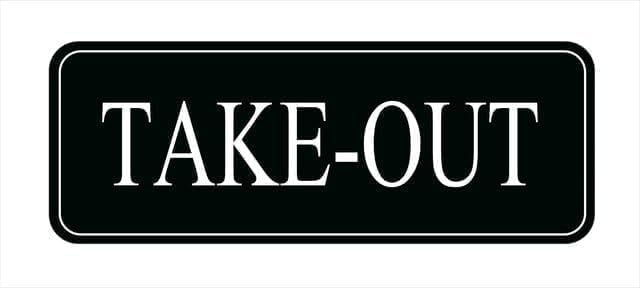 Acrylic Plastic Signs 3x10 Inch Takeout Graphic Sign Self Adhesive For ...