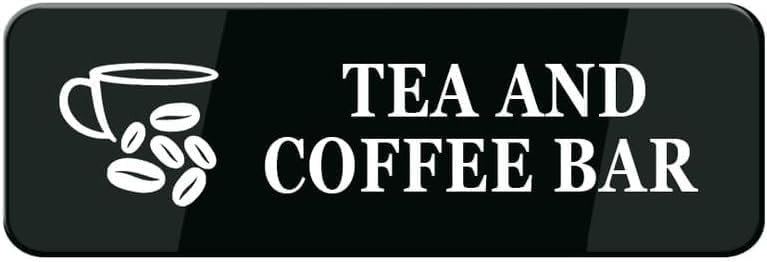 Acrylic Plastic Signs 3x10 Inch Tea And Coffee Bar Sign Signage White ...