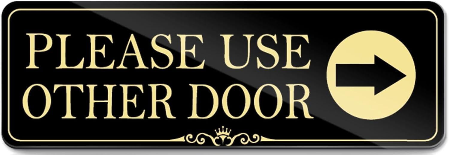 Acrylic Plastic Signs 3x10 Inch Use Other Door Sign Right Arrow Acrylic ...