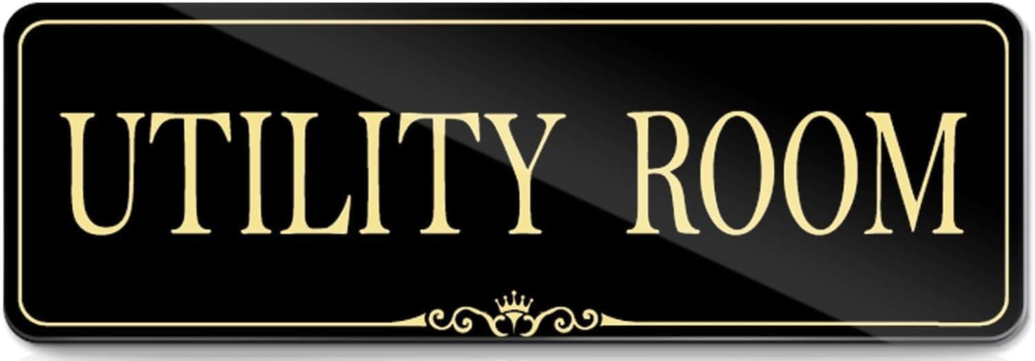 Acrylic Plastic Signs 3x10 Inch Utility Room Sign Acrylic Door Wall ...