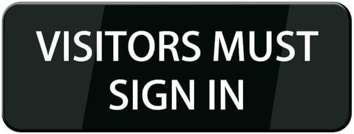 Acrylic Plastic Signs 3x10 Inch Visitors Must Sign In Sign Acrylic ...
