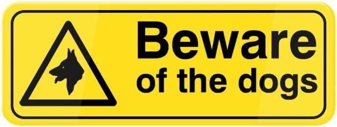 Acrylic Plastic Signs 3x10 Inch Warning Beware Of The Dogs Sign ...