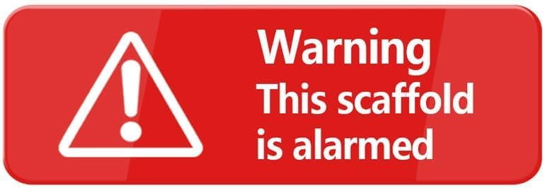 Acrylic Plastic Signs 3x10 Inch Warning This Scaffold Is Alarmed Sign ...