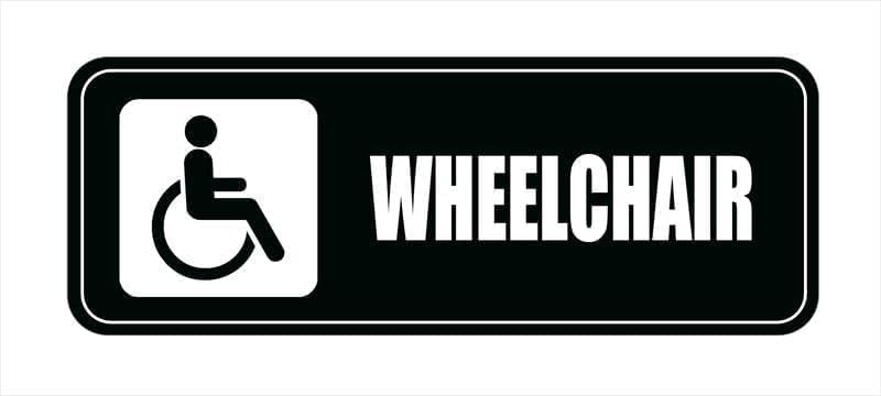 Acrylic Plastic Signs 3x10 Inch Wheelchair Sign For Door Wall Acrylic ...