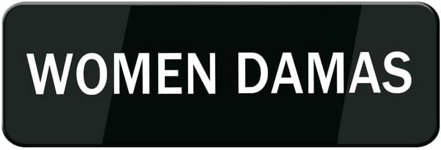 Acrylic Plastic Signs 3x10 Inch Women Damas Sign For Rest Stops Public ...