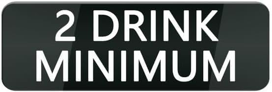 Acrylic Plastic Signs 3x8 Inch 2 Drink Minimum Sign For House Office ...