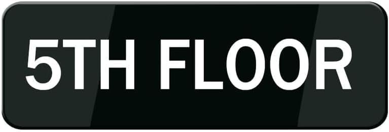 Acrylic Plastic Signs 3x8 Inch 5th Floor Sign For Door Or Wall Quick ...