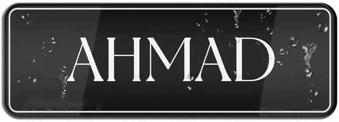 Acrylic Plastic Signs 3x8 Inch Ahmad Street Sign Long Lasting With ...
