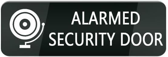 Acrylic Plastic Signs 3x8 Inch Alarmed Security Door Sign For Door Or ...