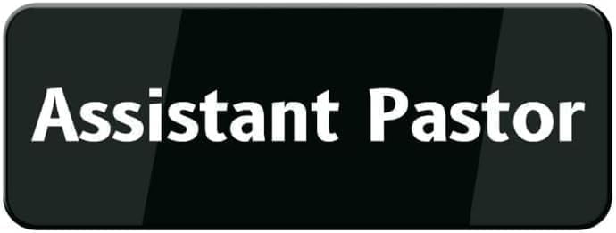 Acrylic Plastic Signs 3x8 Inch Assistant Pastor Sign Black White ...