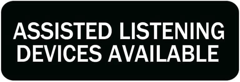 Acrylic Plastic Signs 3x8 Inch Assisted Listening Devices Available ...