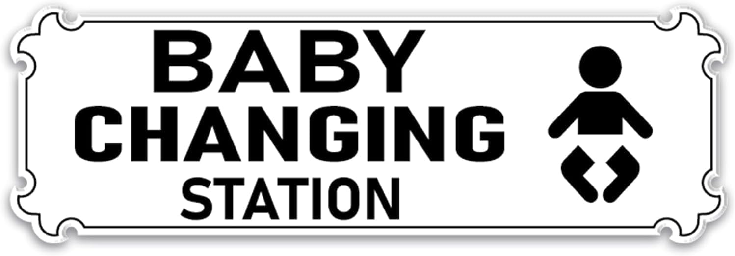Acrylic Plastic Signs 3x8 Inch Baby Changing Station Door Sign Acrylic ...