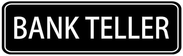Acrylic Plastic Signs 3x8 Inch Bank Teller Acrylic Sign For Office Door ...