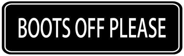 Acrylic Plastic Signs 3x8 Inch Boots Off Please Acrylic Sign For Office ...