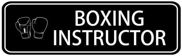 Acrylic Plastic Signs 3x8 Inch Boxing Instructor Acrylic Sign For ...