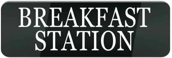Acrylic Plastic Signs 3x8 Inch Breakfast Station Sign For Front Door ...