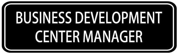 Acrylic Plastic Signs 3x8 Inch Business Development Center Manager ...